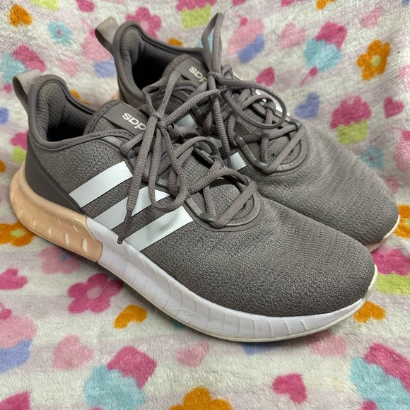 adidas | Shoes | Adidas Gray And White Athletic Shoes | Poshmark